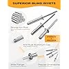 Amazon.com: 100 PCs 1/8'' x 3/8''Aluminum Blind Rivets, Pack of 100 CT ...
