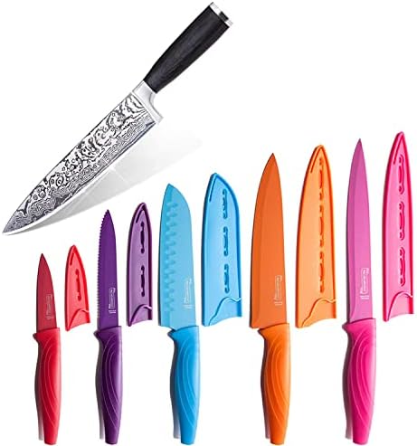 Amazon.com: MICHELANGELO Knife Set, Sharp 10-Piece Kitchen Knife Set ...