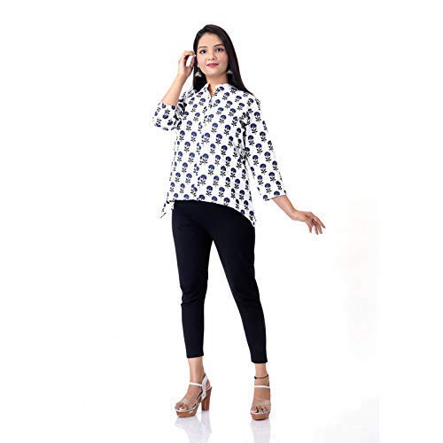 Buy Trendy Kapda Short Cotton Printed Kurta For Girls/Women/Ladies ...