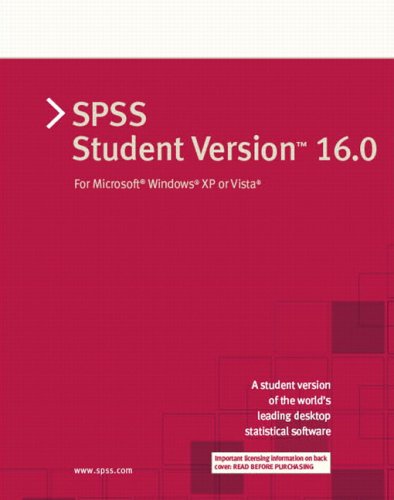 SPSS Student Version 16.0 for Microsoft Windows XP or Vista ...