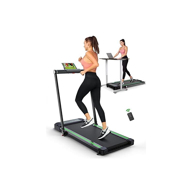 THERUN 2 in 1 Under Desk Treadmill - 2.5HP Electric Foldable Treadmill ...