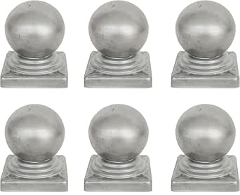 Fence Post Caps, 6 Pcs Galvanized Steel Fence Post Cap for 40-150mm ...
