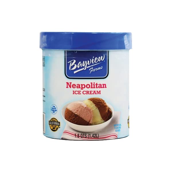 Amazon.com: Bayview Farms, Neapolitan Ice Cream, 48 Fl Oz : Grocery ...