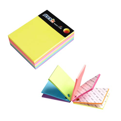 STICK'N Sticky Notes Pad 21255, Magic Cube, 7 Colours in One Pad, Size ...