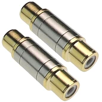 Amazon.com: CESS Gold RCA Female to RCA Female Coupler Adapter ...