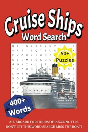 Cruise Ships Word Search Puzzle Book: Word Searches with Easy-to-Read ...