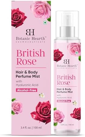Amazon.com : Botanic Hearth British Rose Hair Perfume & Body Mist, Long ...
