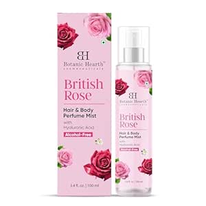 Amazon.com : Botanic Hearth British Rose Hair Perfume & Body Mist, Long ...