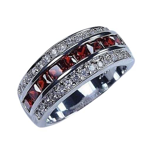 Amazon.com: Drizzle Jewels 2Ct Princess Cut Lab Created Red Ruby Men's ...