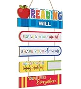 Amazon.com: HOURIA Colorful Reading Classroom Decorations,Reading Will ...