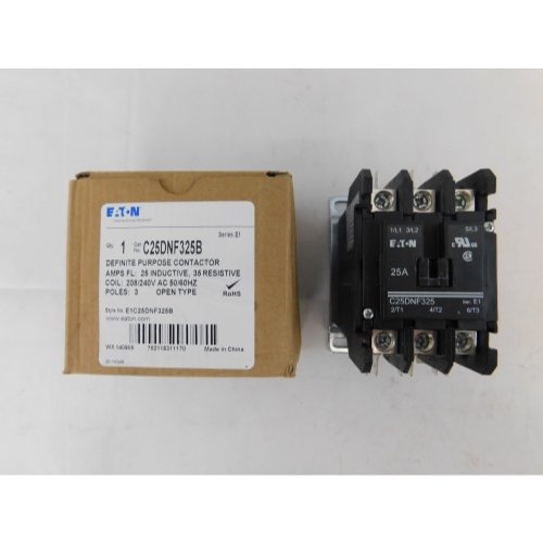 Eaton C25DNF325B Contactor 3Pole, 25Amp, 240VAC: Amazon.com: Industrial ...