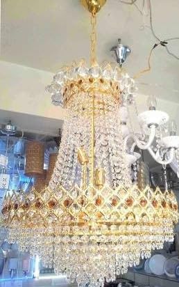 Buy SHRI MAHAL ANTIQUES LED Crystal Big Size Jhumar Ceiling Light for ...
