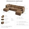 Amazon.com: mopio Oversized Modular Sectional Sofa with Fully Removable ...