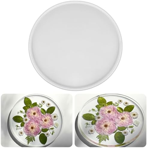 Amazon.com: RESINWORLD 14'' XL Large Round Mold, 0.5'' Deep Silicone ...