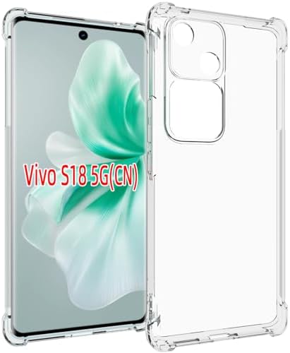 USTIYA Funda para Vivo V30 / S18 5G Case Uso Rudo Bumper Shock-Absorción TPU Transparente ...