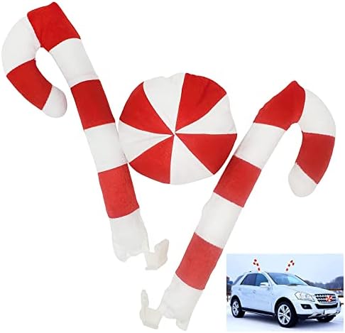 Amazon.com: KOVOT Candy Cane Car Decoration Set: Includes Candy Canes ...