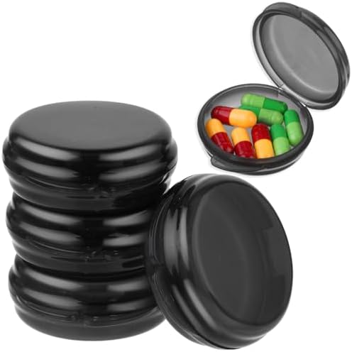 Amazon.com: Gjinxi 3PCS Small Pill Box, Travel Round Pill Case ...