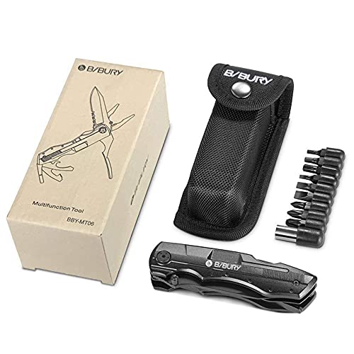 BIBURY 5-in-1 multifunctioneel mes, opvouwbaar multitool zakmes ...