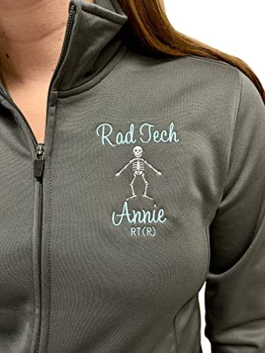 Amazon.com: Personalized Rad Tech Track Jacket Custom Registered ...