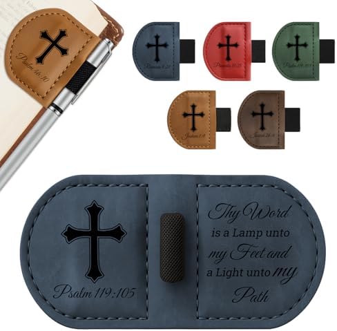 Amazon.com: Bygone Mark Personalized Magnetic Leather Bookmark with Pen ...