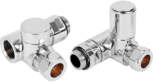 Dual Fuel Corner Towel Radiator Valve Angled : Amazon.co.uk: DIY & Tools