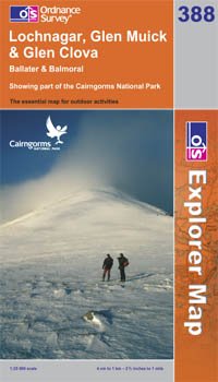 Lochnagar, Glen Muick & Glen Clova OS Explorer Map 388: Amazon.co.uk ...