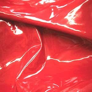 Red Glossy PVC Fabric - per metre : Amazon.co.uk: Home & Kitchen