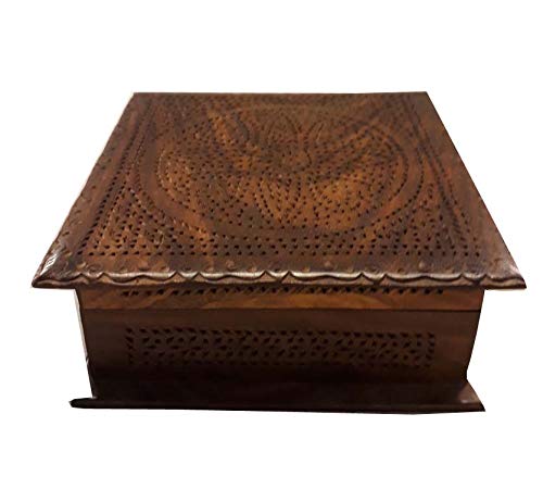 CCIC Handicraft Box FINE JALLI 6 X 6 X 2 INCH and Colors : Amazon.in ...