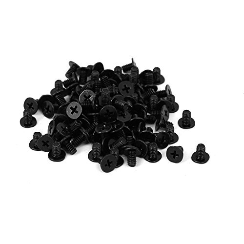 Phillips Pack of 100 Replacement Laptop Back Cover Screws Black CM2 x 3 ...
