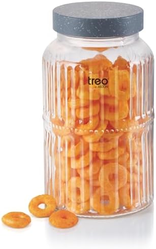 Buy TREO Square Glass Storage Jar, 1000 ml Online at Low Prices in ...