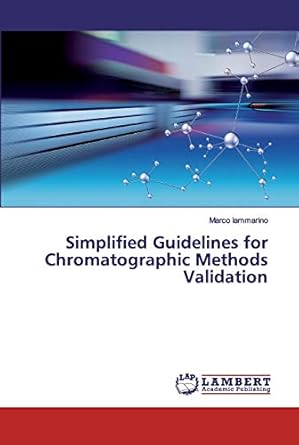 Simplified Guidelines for Chromatographic Methods Validation: Iammarino, Marco: 9786200327963 ...
