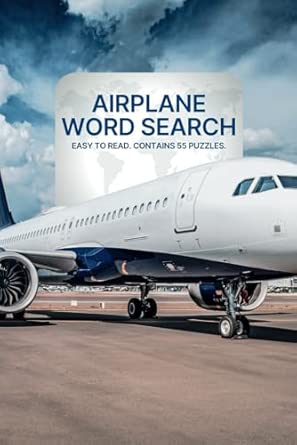 Airplane Word Search Puzzle Book: Easy to Read Print About Jet ...