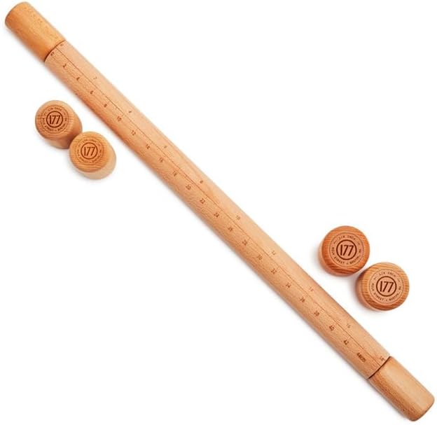 Amazon.com: Milk Street Adjustable Rolling Pin – Precision Beechwood ...