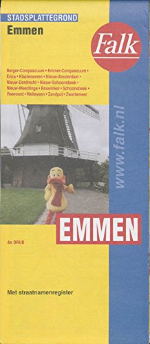 Emmen, plattegrond met komkaarten en volledig straatnamenregister ...