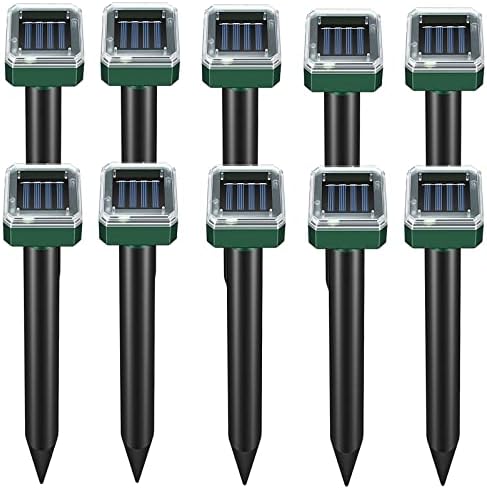 Amazon.com: Mole Repellent 10 Pack Solar Powered Ultrasonic Snake ...