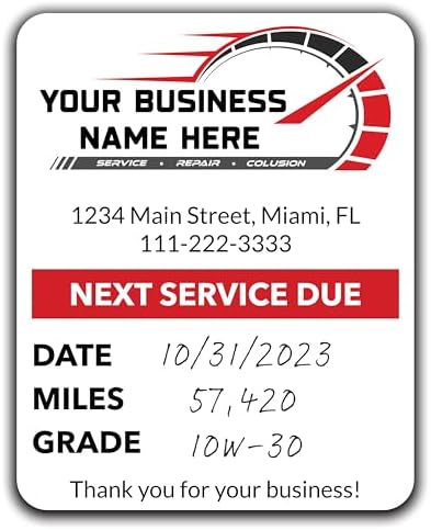 Amazon.com: Chardime Oil Change Stickers，150pcs 2x2 inch Oil Change ...