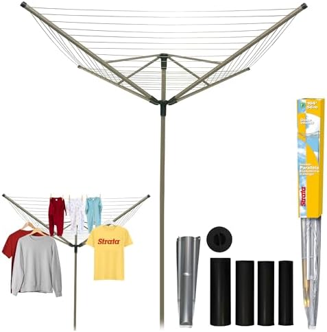 APEXCHASER Clothes Drying Rack, Umbrella Clothesline Outdoor for ...