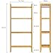 Dripex Bamboo Storage Shelf, Adjustable 4 Tier Bathroom Kitchen ...