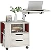 Amazon.com: sogesfurniture Nightstand, Height Adjustable Movable ...