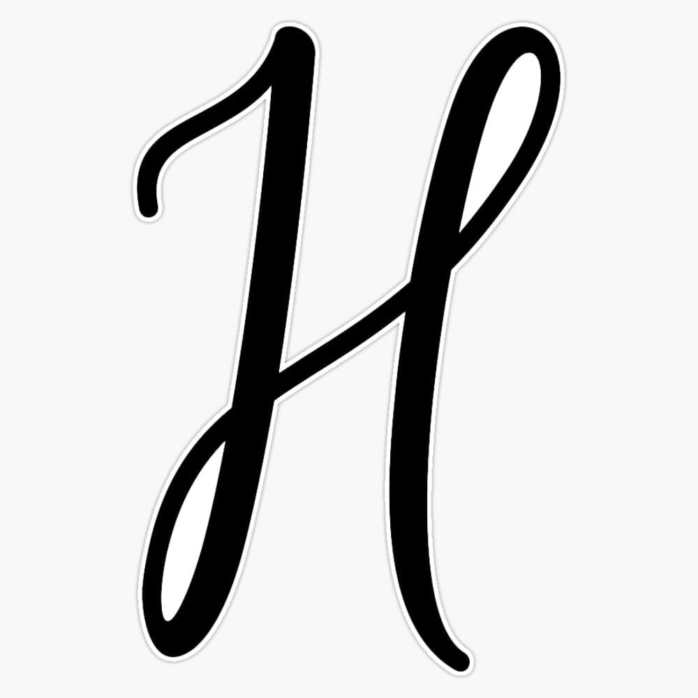 Amazon.com: Letter H Sticker Bumper Sticker Vinyl Decal 5" : Automotive