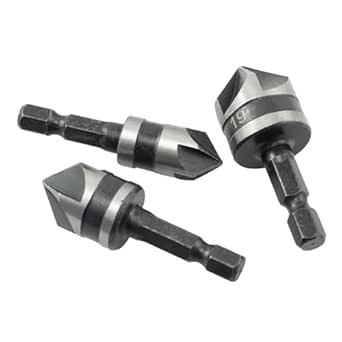 RLECS 3 in 1 Chamfering Countersink Drill Bit Set Countersik Drill Bits ...