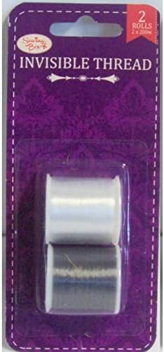 Invisible Sewing Thread 200M 2 Pack Light and Dark Fabrics : Amazon.co ...