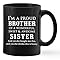 Amazon.com: PUHEI Funny Brother Gifts Mug Cup Ceramic, Christmas Brother Gifts From Sister ...
