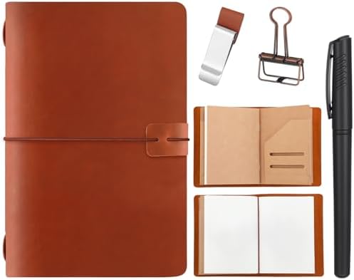 Thenshop Travelers Refillable Leather Journal Notebook Travel Diary ...