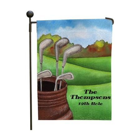 Amazon.com : GiftsForYouNow Double Sided Personalized Golf Garden Flag ...