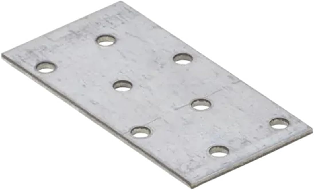 80mm x 40mm Galvanised Perforated Flat Plate Connector Joining Plates ...