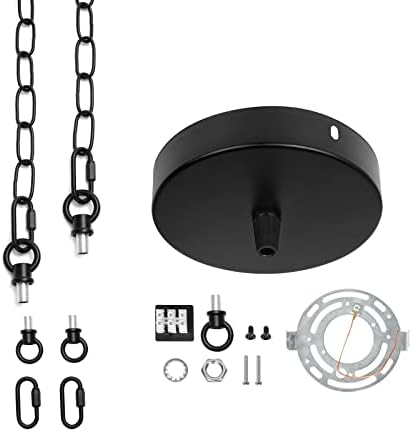 KIGHSIN 71'' Black Metal Adjustable Chain with Connection Locks Screws ...