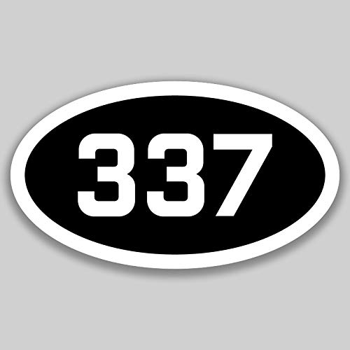 DHDM 337 Area Code Sticker Louisiana Lafayette Lake Charles New Iberia ...
