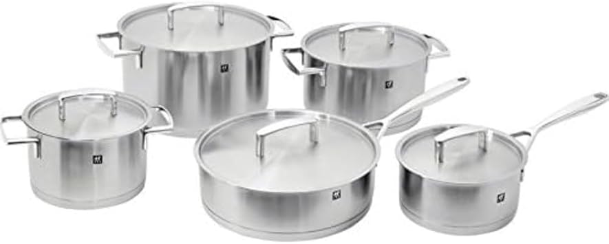 ZWILLING Passion 10 Piece 18/10 Stainless Steel Cookware Set - All ...