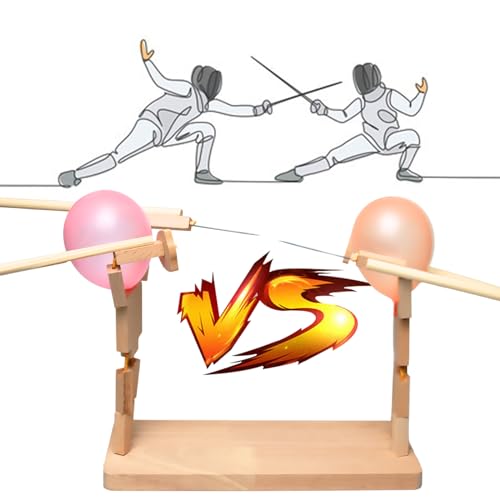 Balloon Bamboo Man Battle, 2024 Handmade Wooden Fencing Puppets ...